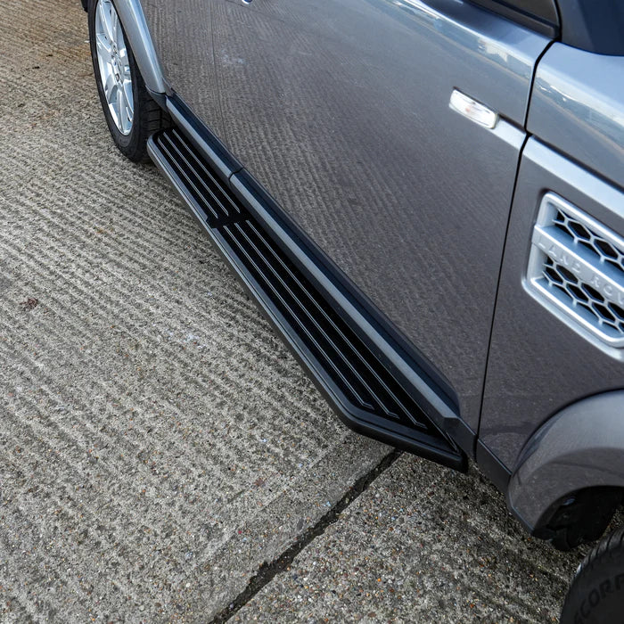 Land Rover Discovery 3 4 Side Steps Black Silver
