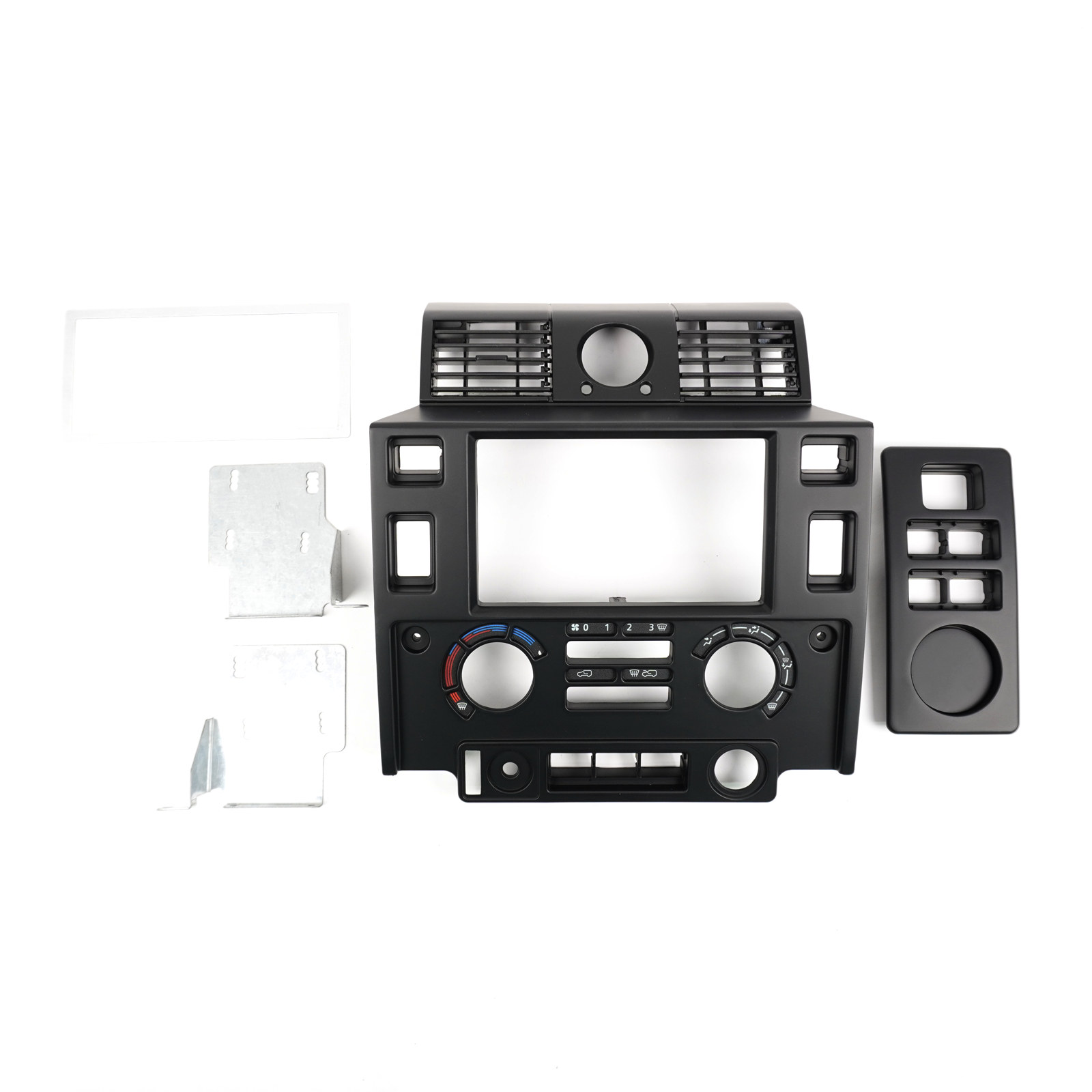 Land Rover Defender Double Din Dashboard Kit Matte Black